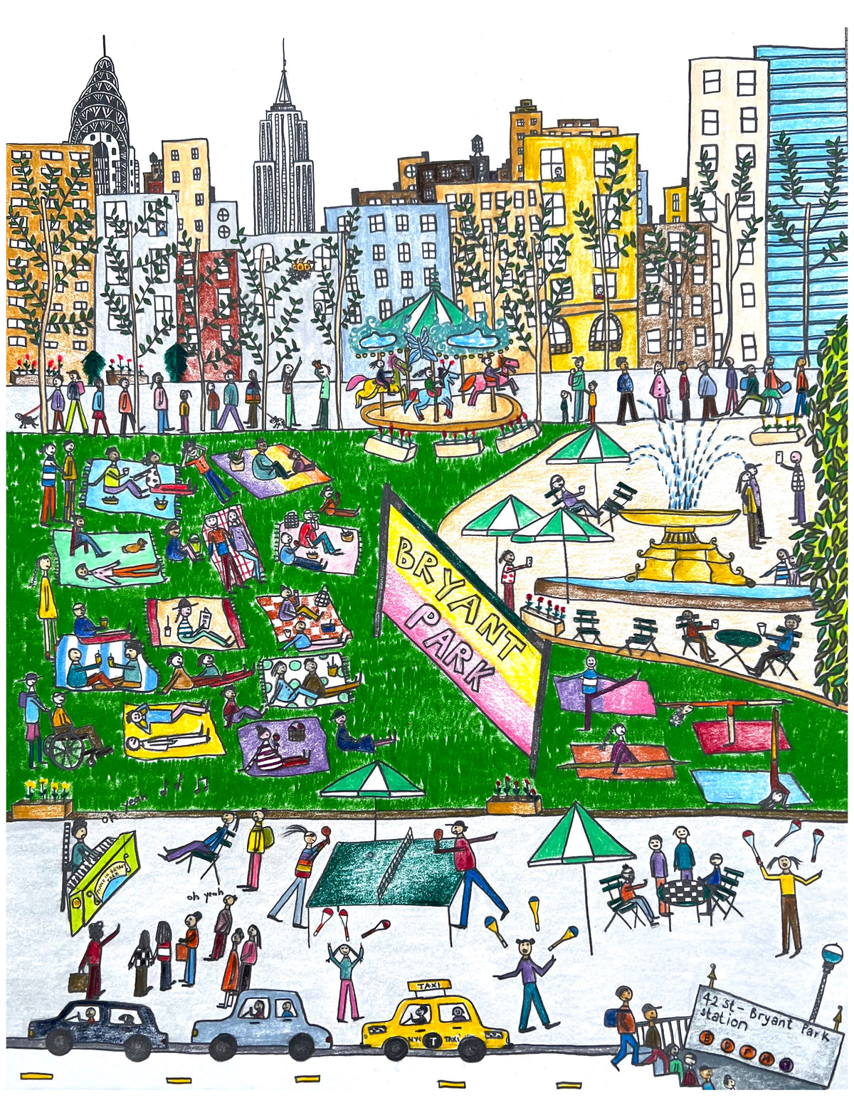 Bryant Park Spring / Summer Greeting Card– My Store